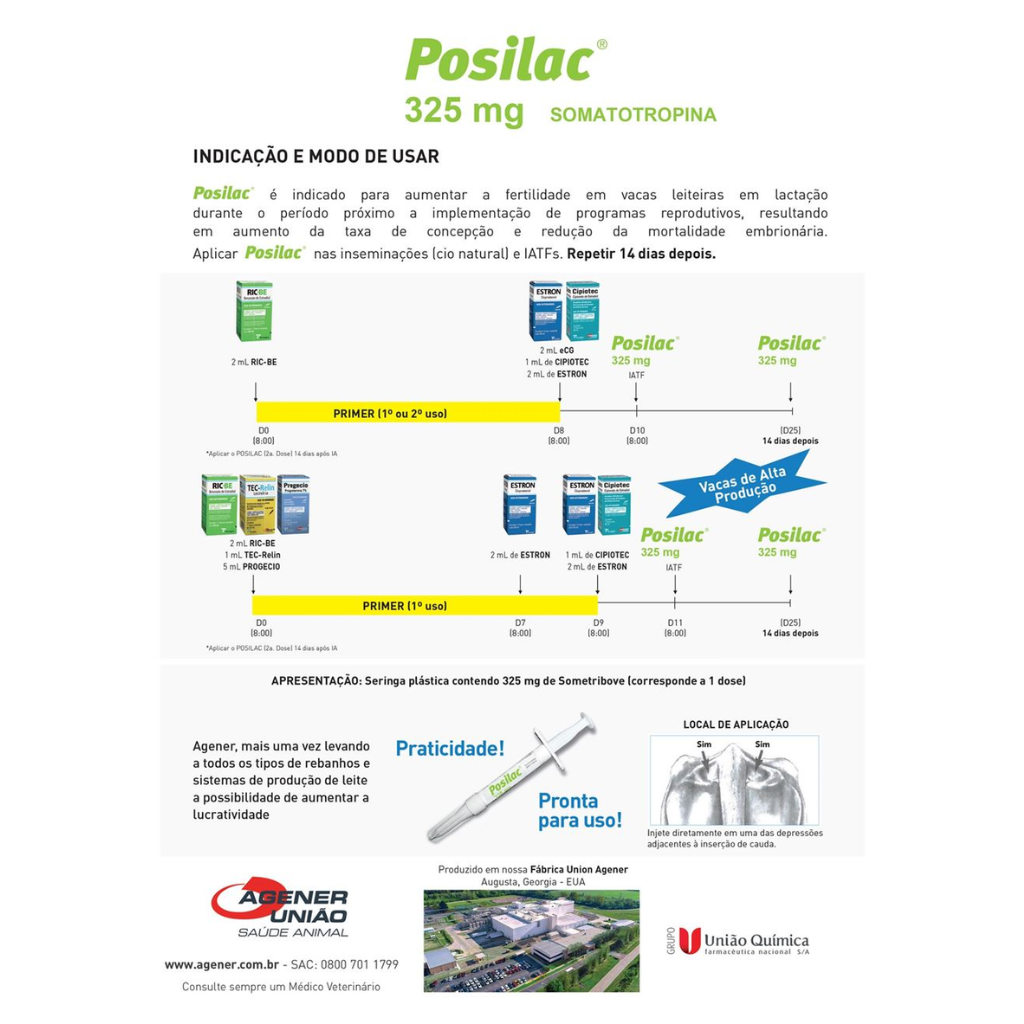 Posilac 325 mg 100 Seringas - Agener União - Walteragro